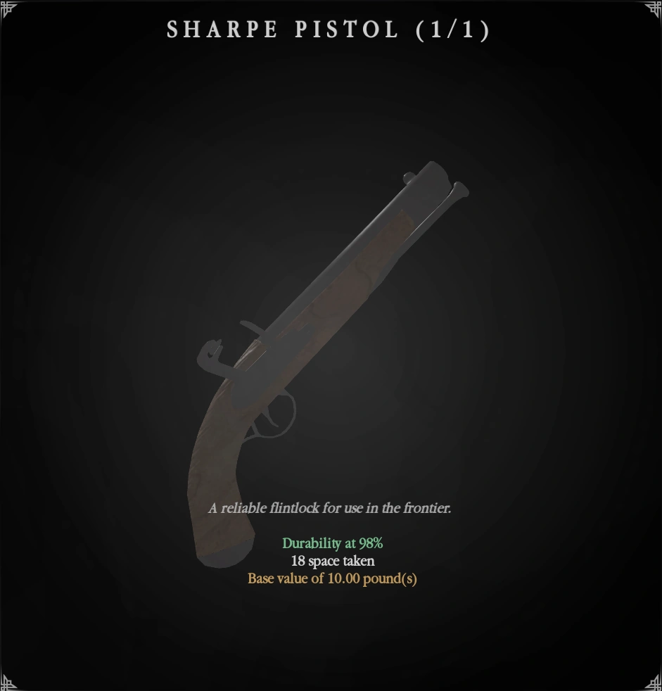 Sharpe Pistol | NORTHWIND Wiki | Fandom
