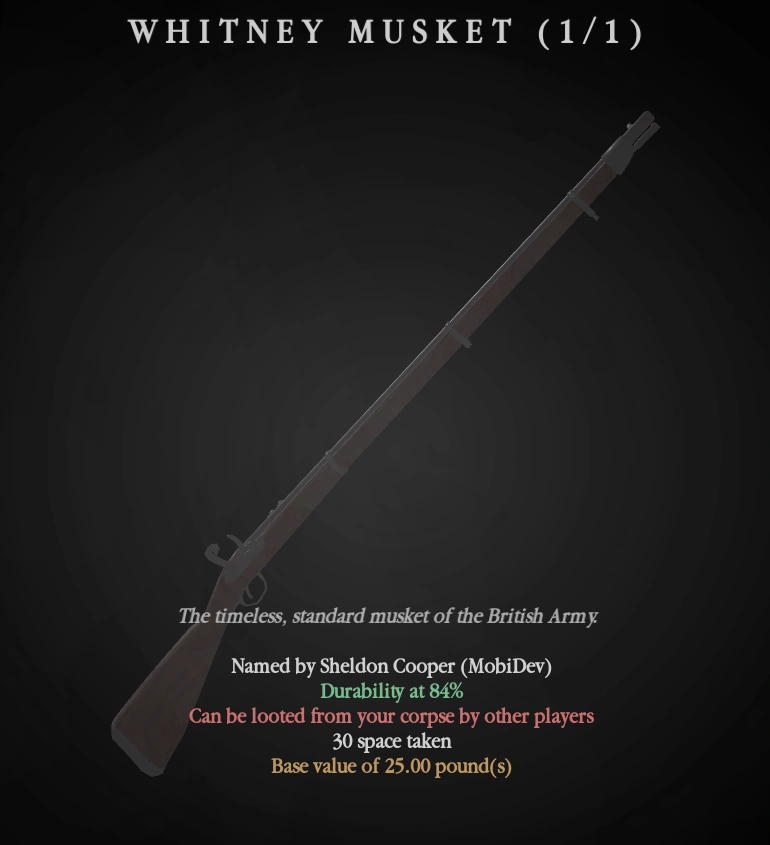 Whitney Musket | NORTHWIND Wiki | Fandom