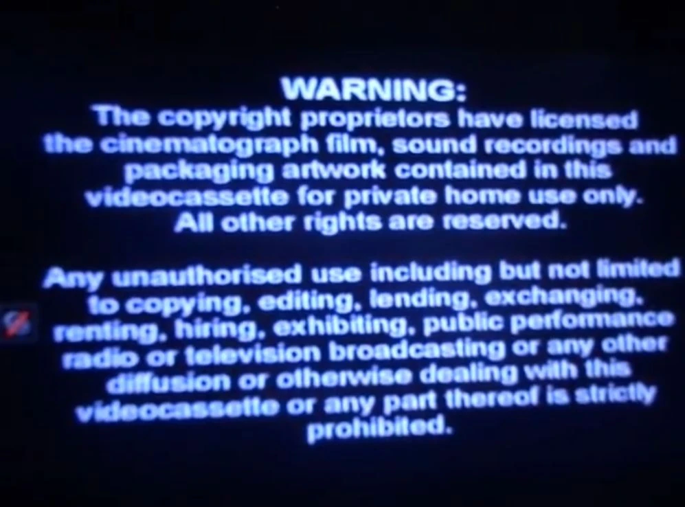 Zomba Video Warning Screens | Company Bumpers Wiki | Fandom