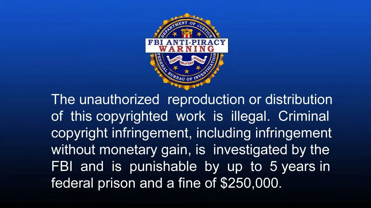 Fbi Anti Piracy Warning Screen