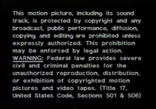 International Historic Films Warning Screen | Company Bumpers Wiki | Fandom