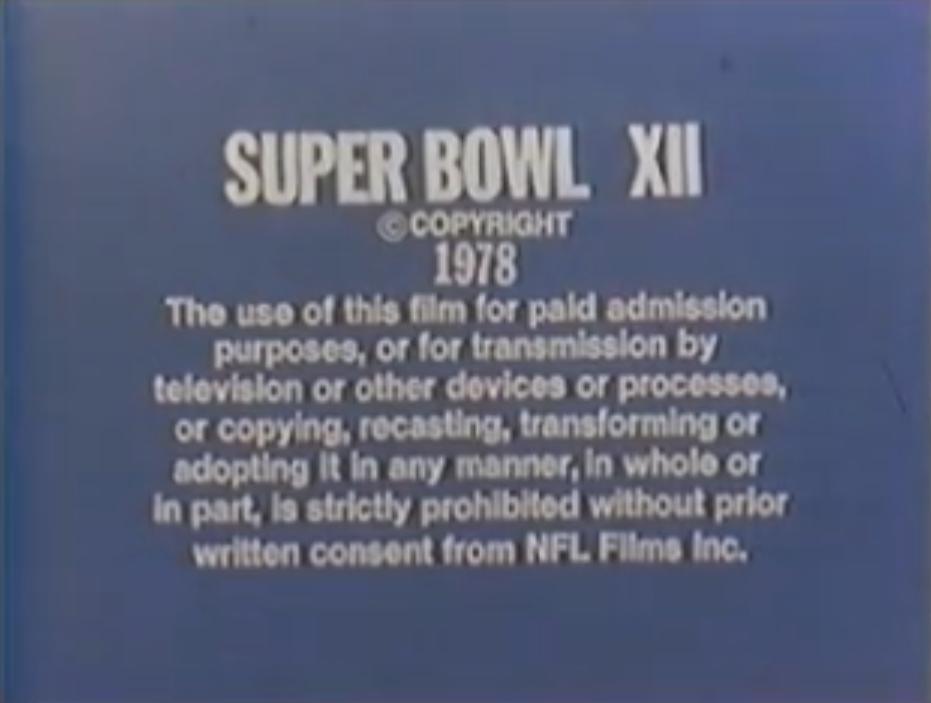 NFL Films Video Library Warning Screens | Company Bumpers Wiki | Fandom