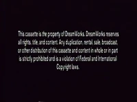 DreamWorks Home Entertainment Screener Tape Warning Screen | Company ...