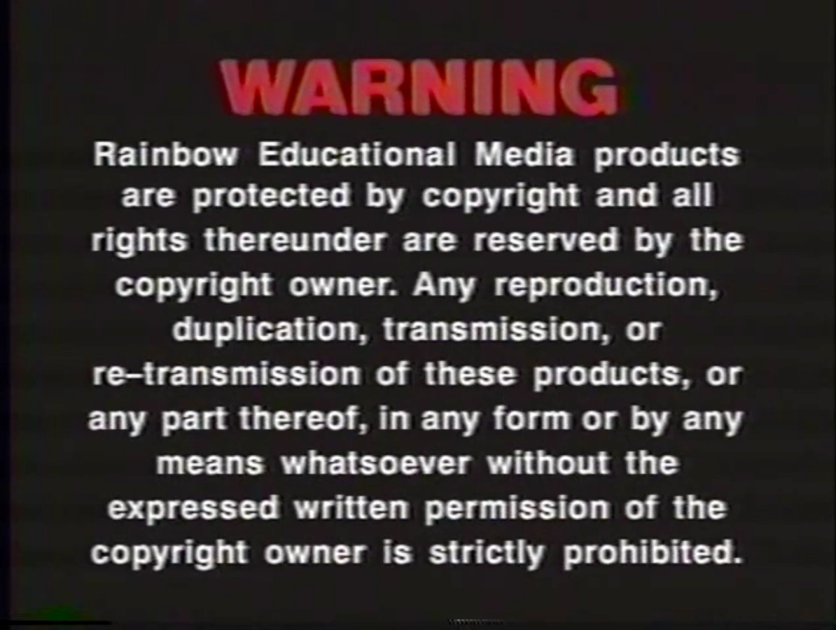 Rainbow Educational Media Warning Screen | Company Bumpers Wiki | Fandom