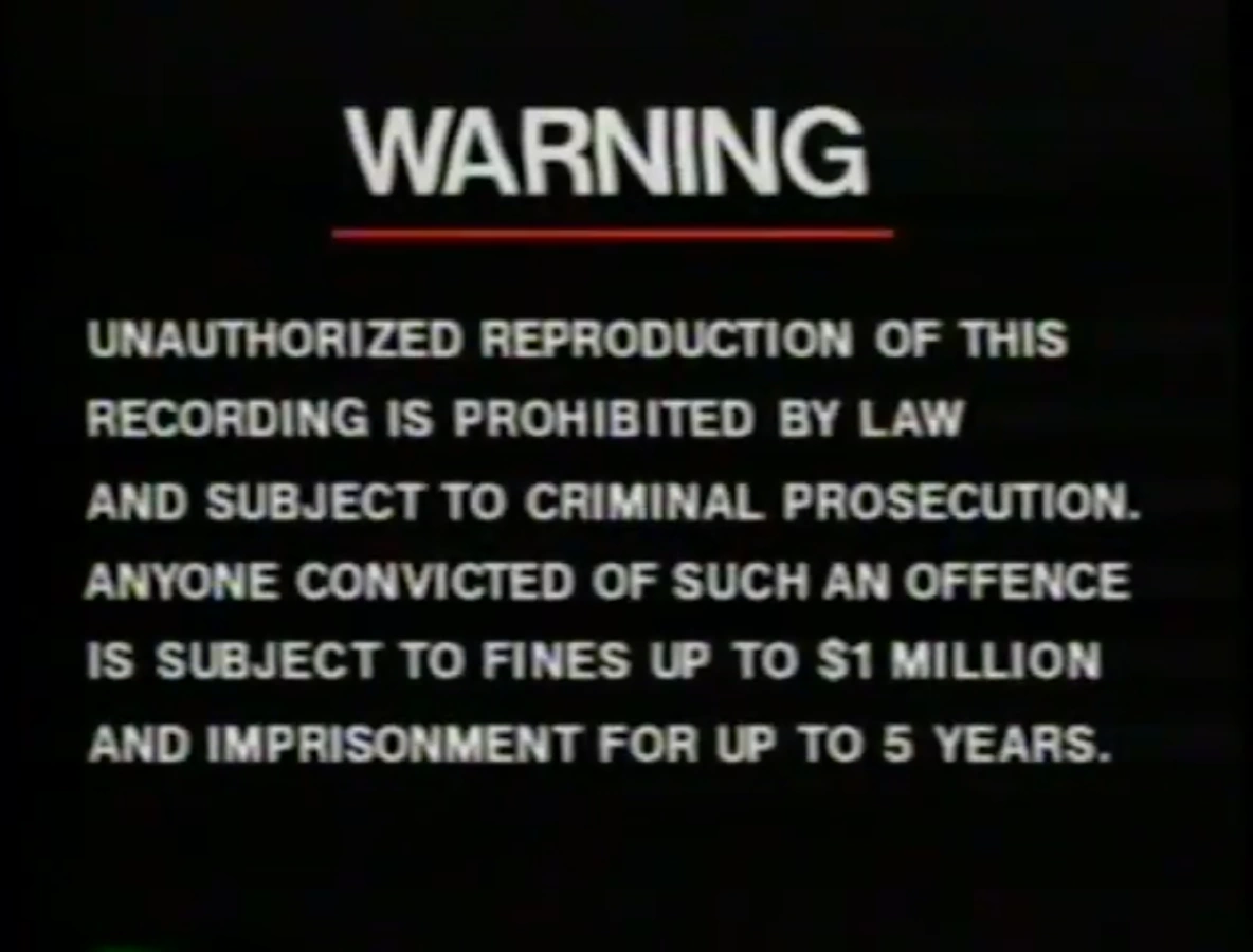 HGV Video Productions Warning Screen | Company Bumpers Wiki | Fandom