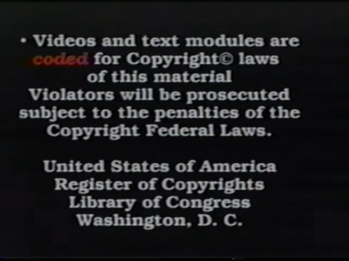 Tom Henry Warning/Copyright Screen | Company Bumpers Wiki | Fandom