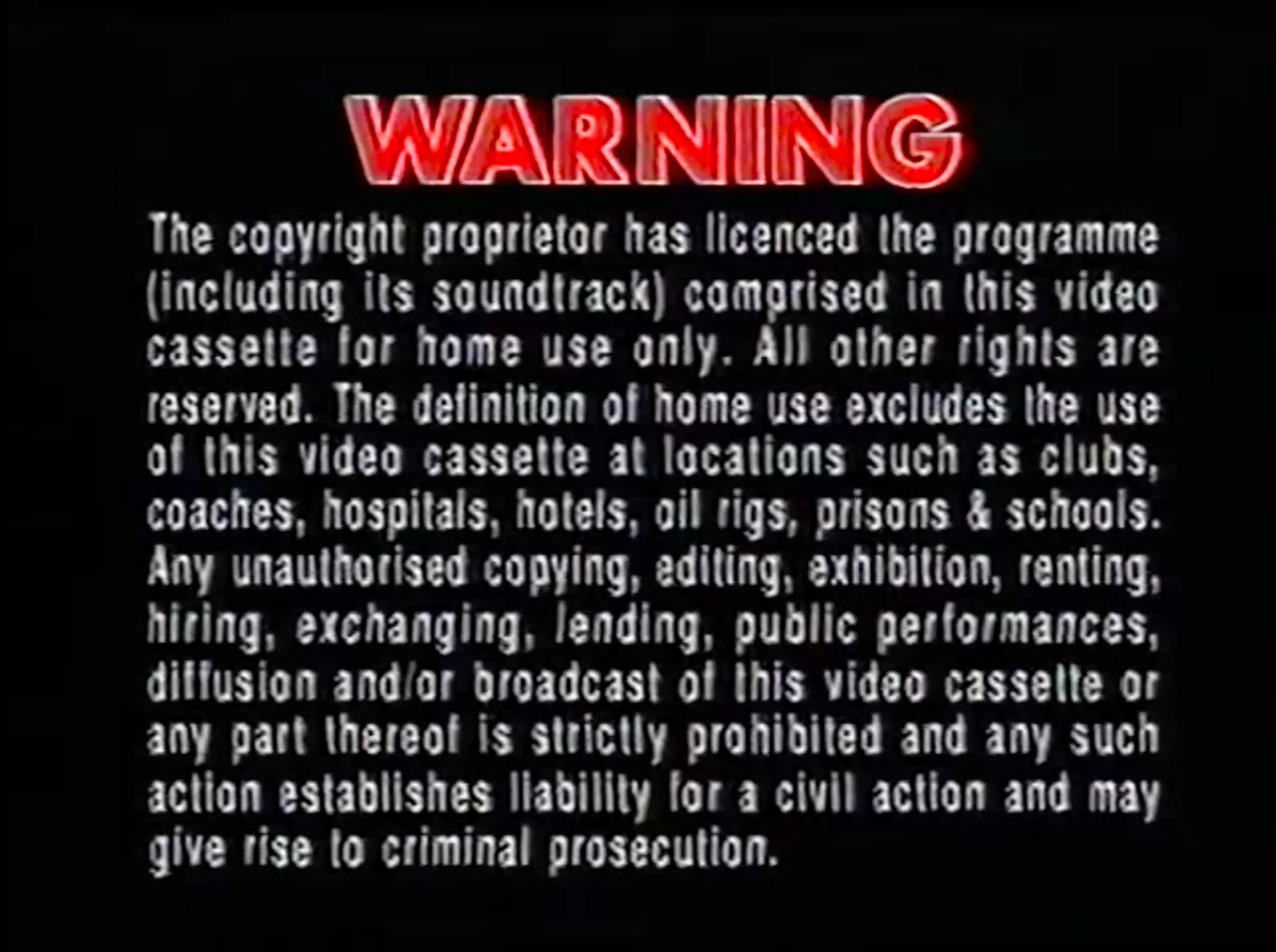 The Label (UK) Warning Screen | Company Bumpers Wiki | Fandom
