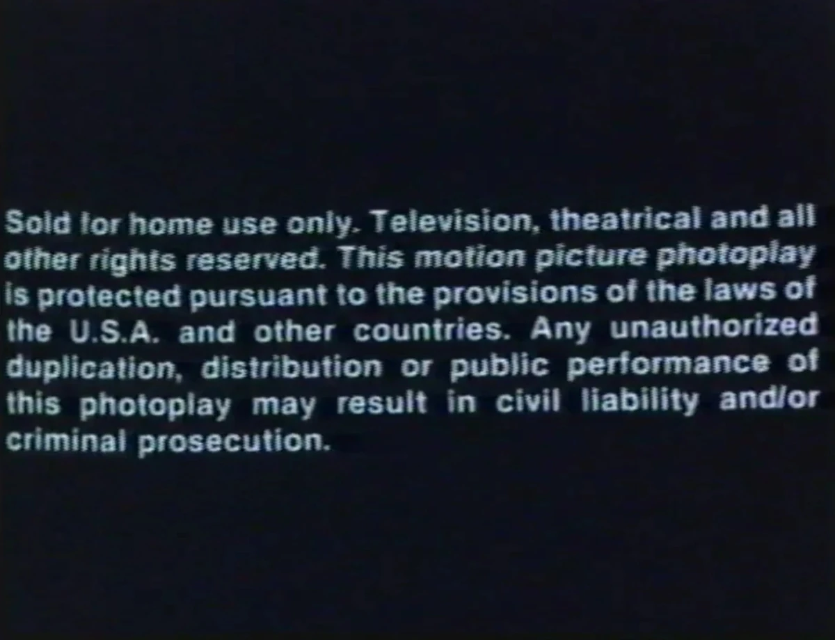 Warner Bros. Home Entertainment Warning Screens/United States of ...