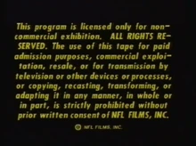 NFL Films Video Library Warning Screens | Company Bumpers Wiki | Fandom