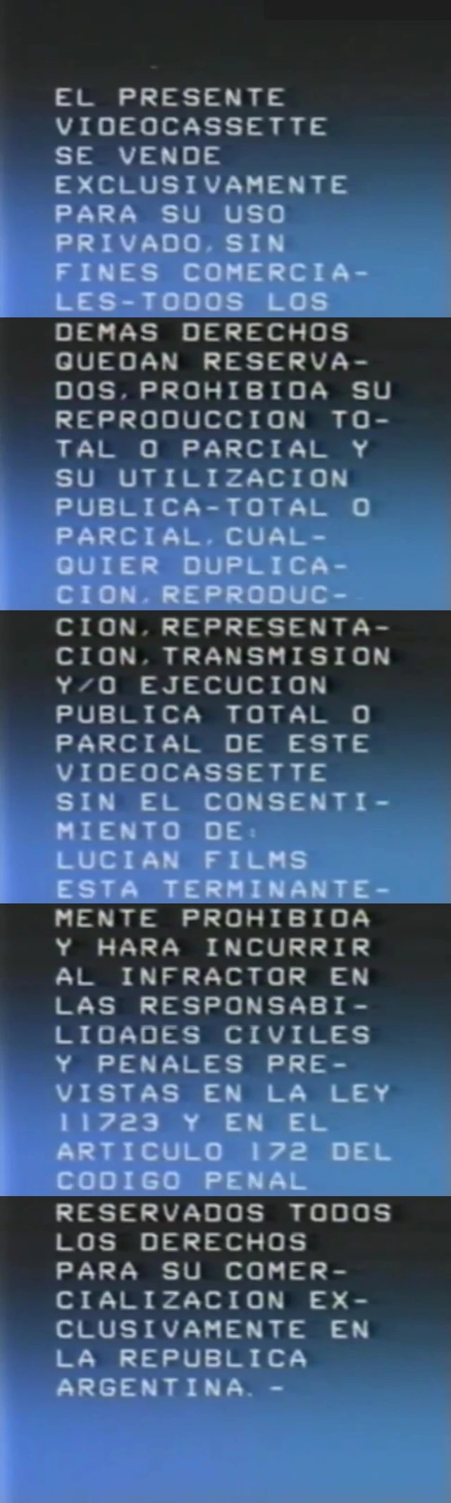 Lucian Films Video (Argentina) Warning Screens | Company Bumpers Wiki ...