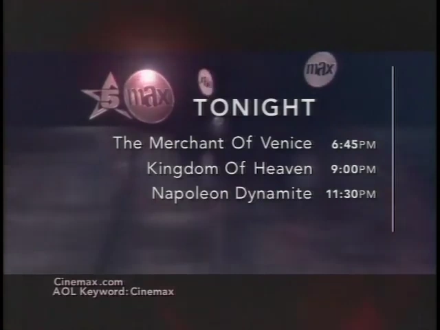 Tonight on 5StarMax IDs | Company Bumpers Wiki | Fandom