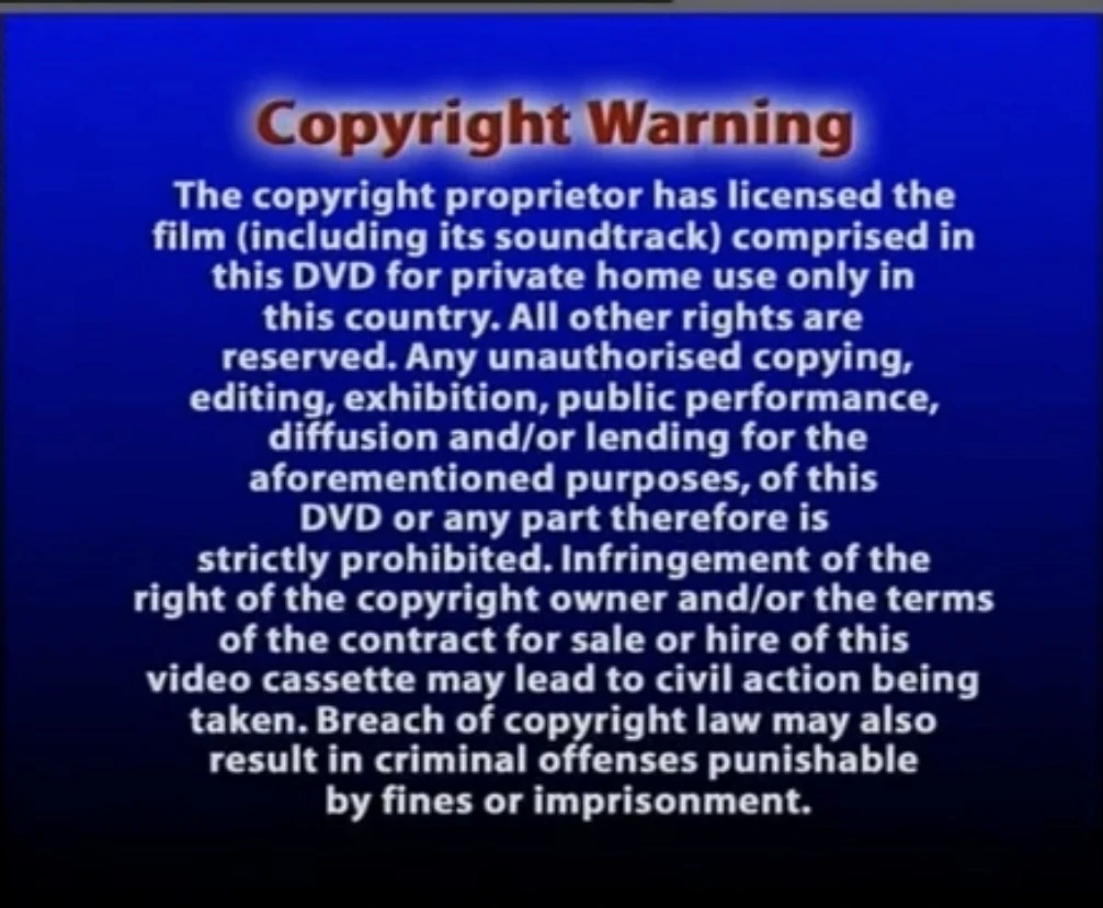 Avenue One DVD (Australia) Warning Screen | Company Bumpers Wiki | Fandom