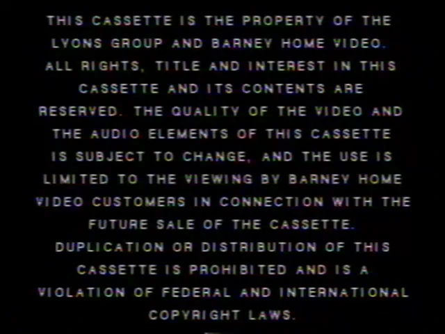 The Lyons Group/Lyrick Studios/HiT Entertainment Screener Tape Warning ...