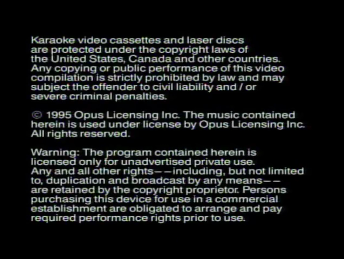 United Karaoke Warning Screen | Company Bumpers Wiki | Fandom