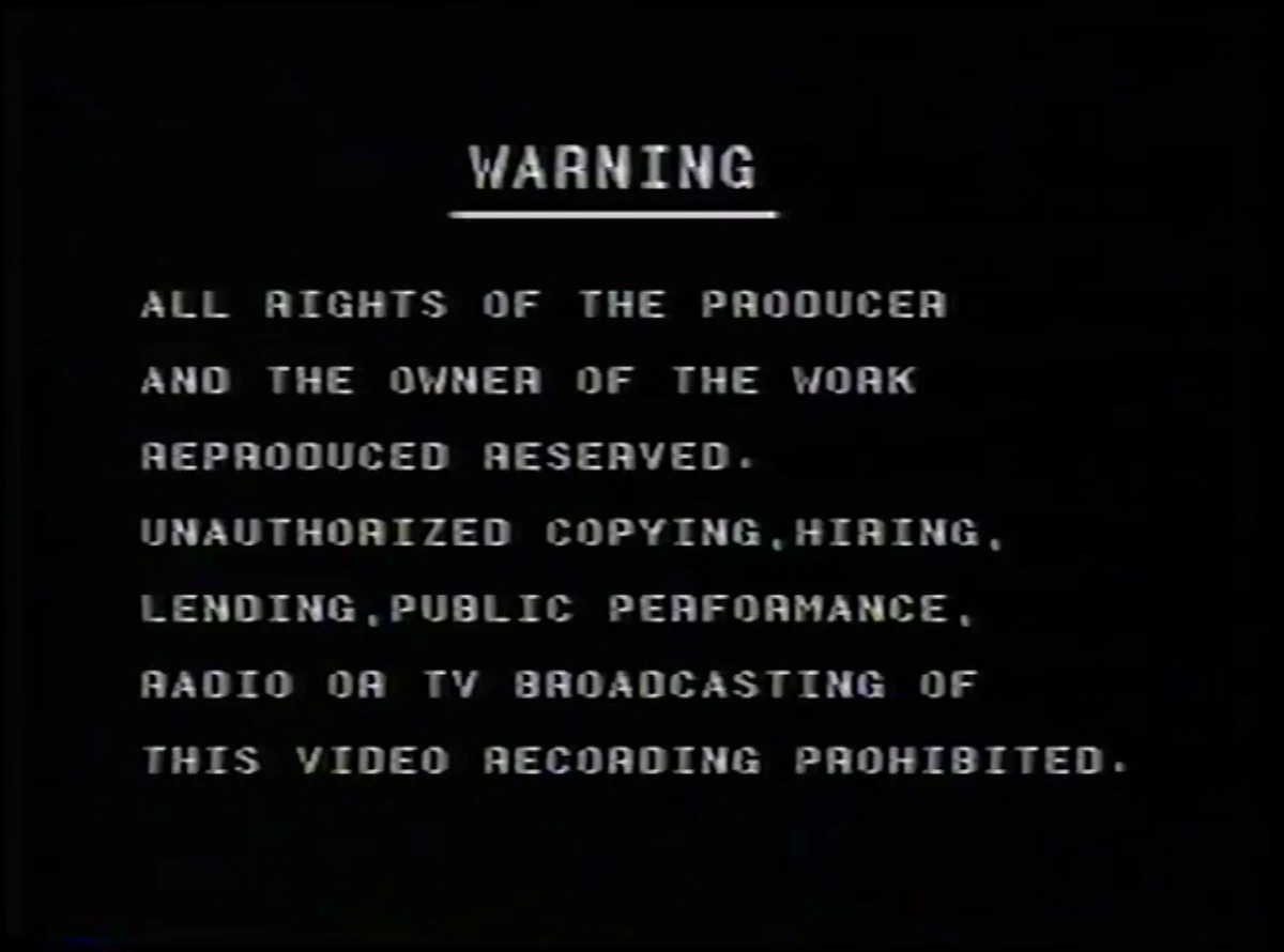 ArTel Home Video (UK) Warning Screen | Company Bumpers Wiki | Fandom