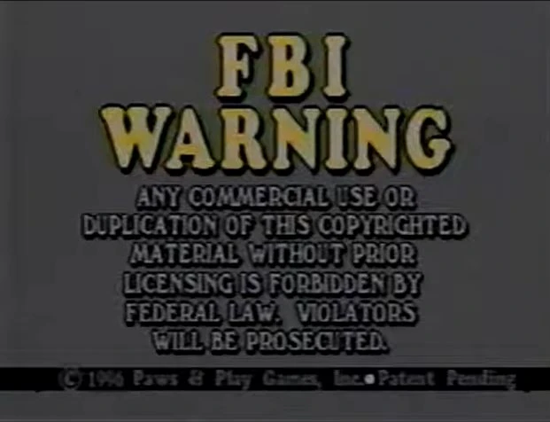 Paws & Play Games, Inc. Warning Screen | Company Bumpers Wiki | Fandom