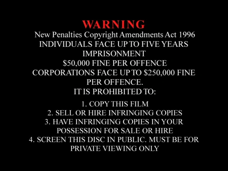 Copyright Warning Dvd