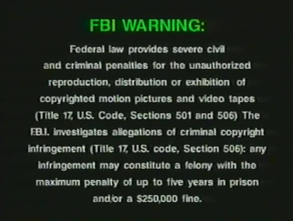 Screen Pix Home Video Warning Screen | Company Bumpers Wiki | Fandom