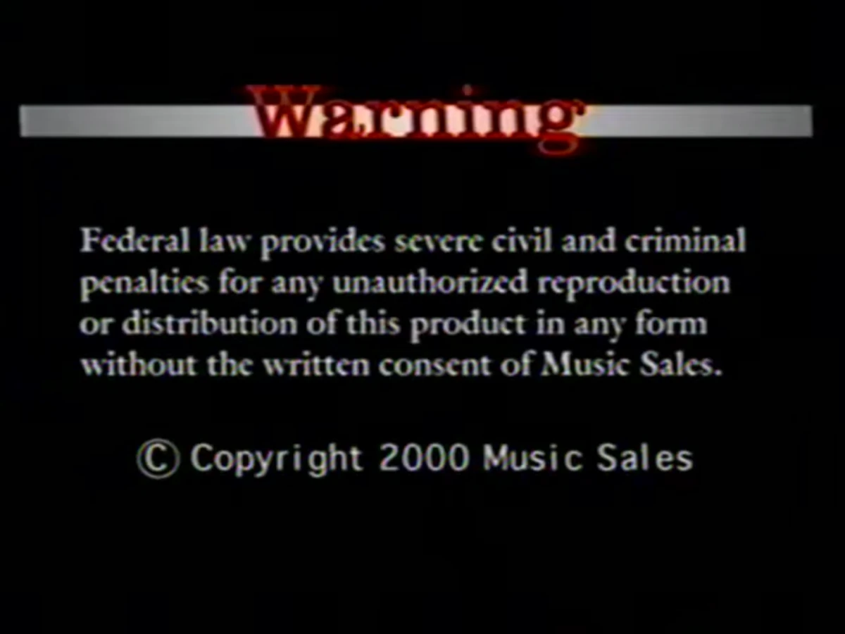 Music Sales Warning Screen | Company Bumpers Wiki | Fandom