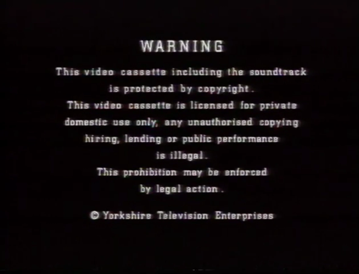 Yorkshire Television Enterprises (UK) Warning Screen | Company Bumpers ...