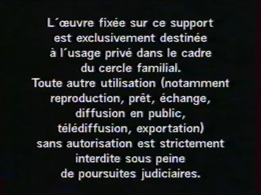 Une Video (France) Warning Screen | Company Bumpers Wiki | Fandom