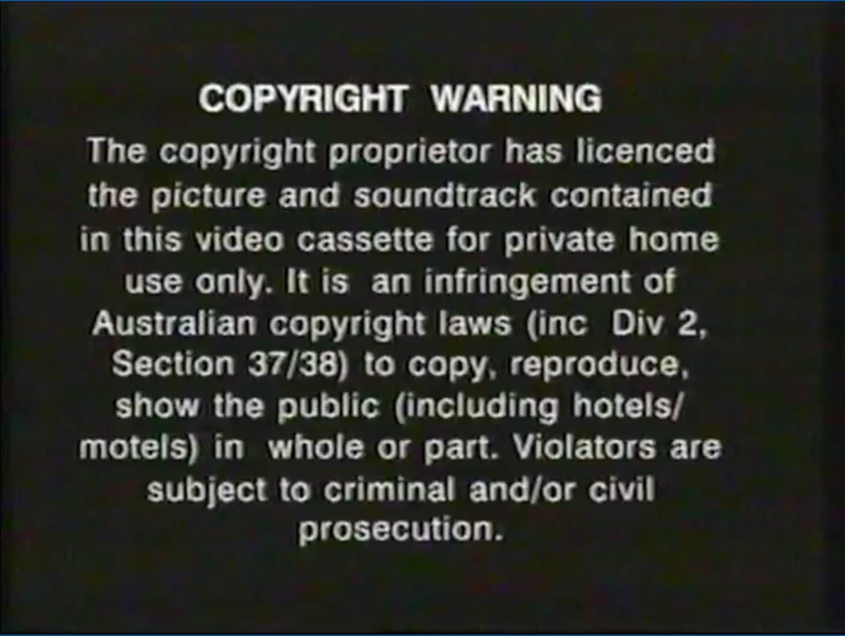 Festival Video (Australia) Warning Screen | Company Bumpers Wiki | Fandom