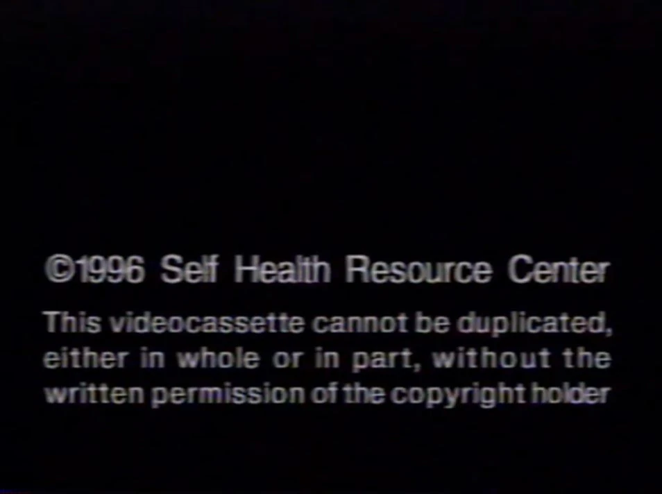Self Health Resource Center Copyright/Warning Screen | Company Bumpers ...