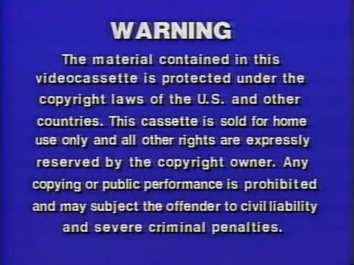 Cinema Guild Warning Screen Company Bumpers Wiki Fandom