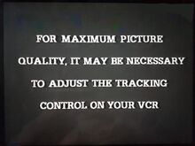 VCR Tracking Reminder Bumpers | Company Bumpers Wiki | Fandom