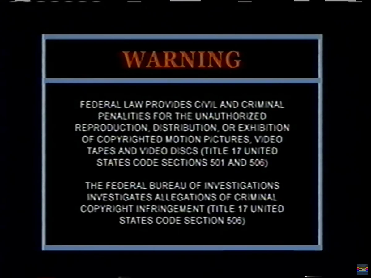 R. Andrella Warning Screen | Company Bumpers Wiki | Fandom