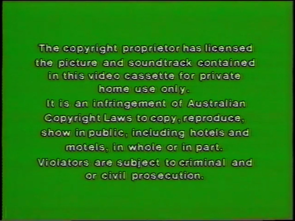 Video Classics (Australia) Warning Screen | Company Bumpers Wiki | Fandom
