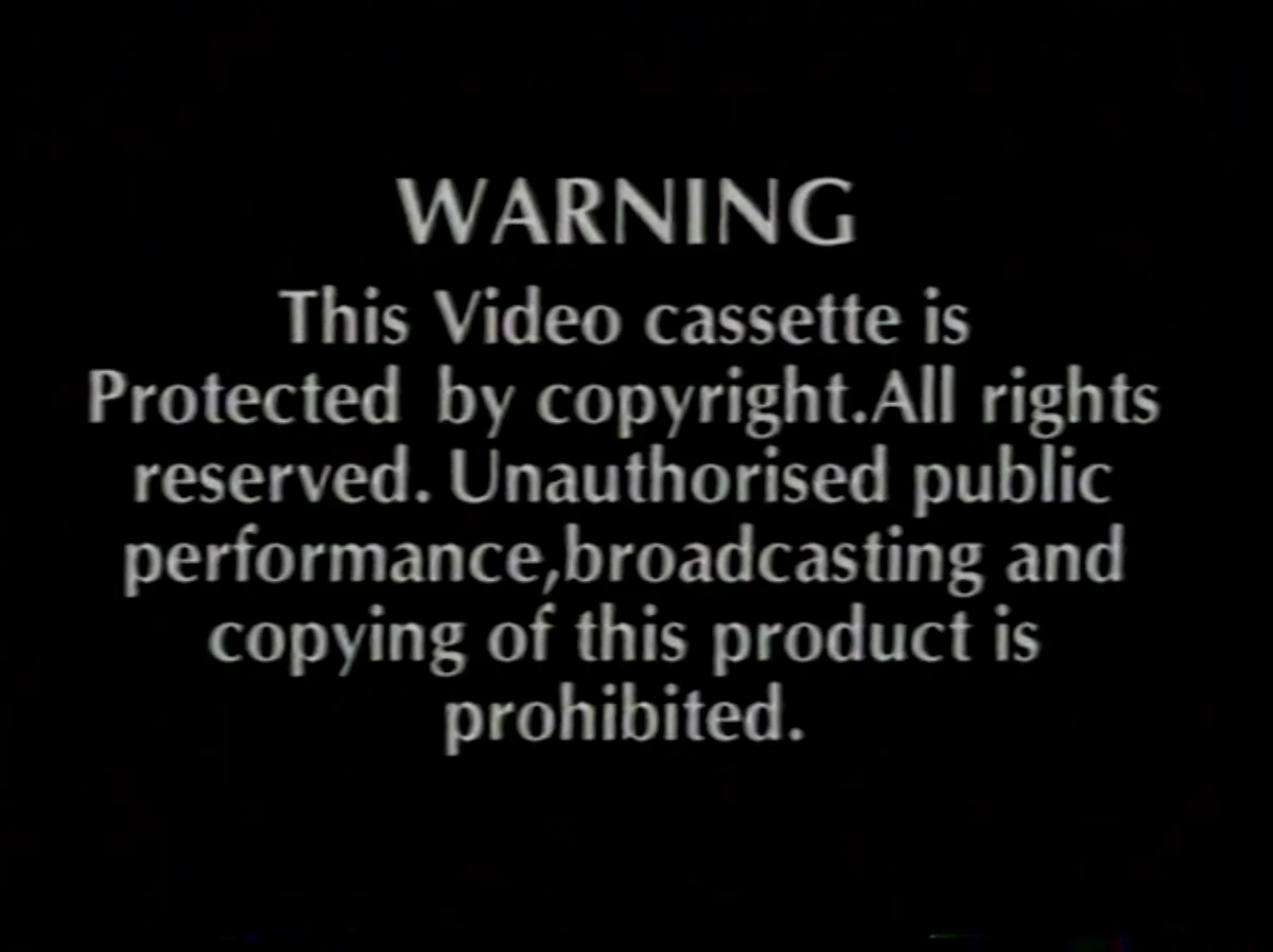 Genesis Home Video (UK) Warning Screen | Company Bumpers Wiki | Fandom