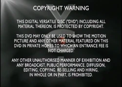 Copyright Warning Dvd