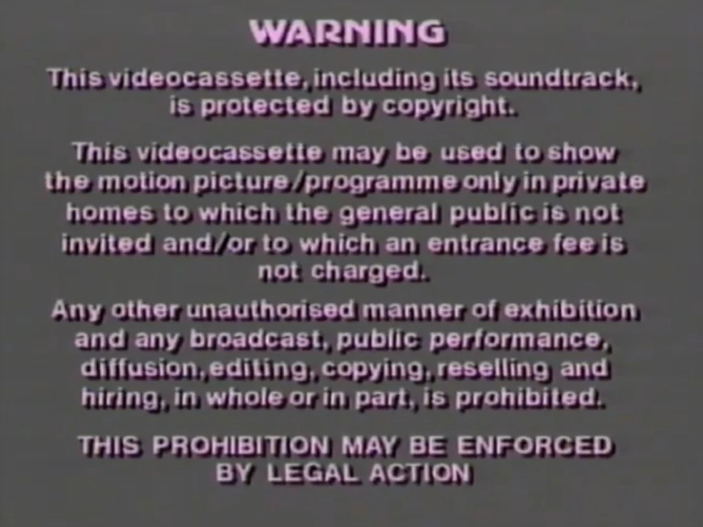 Video Collection International Warning Screens | Company Bumpers Wiki ...