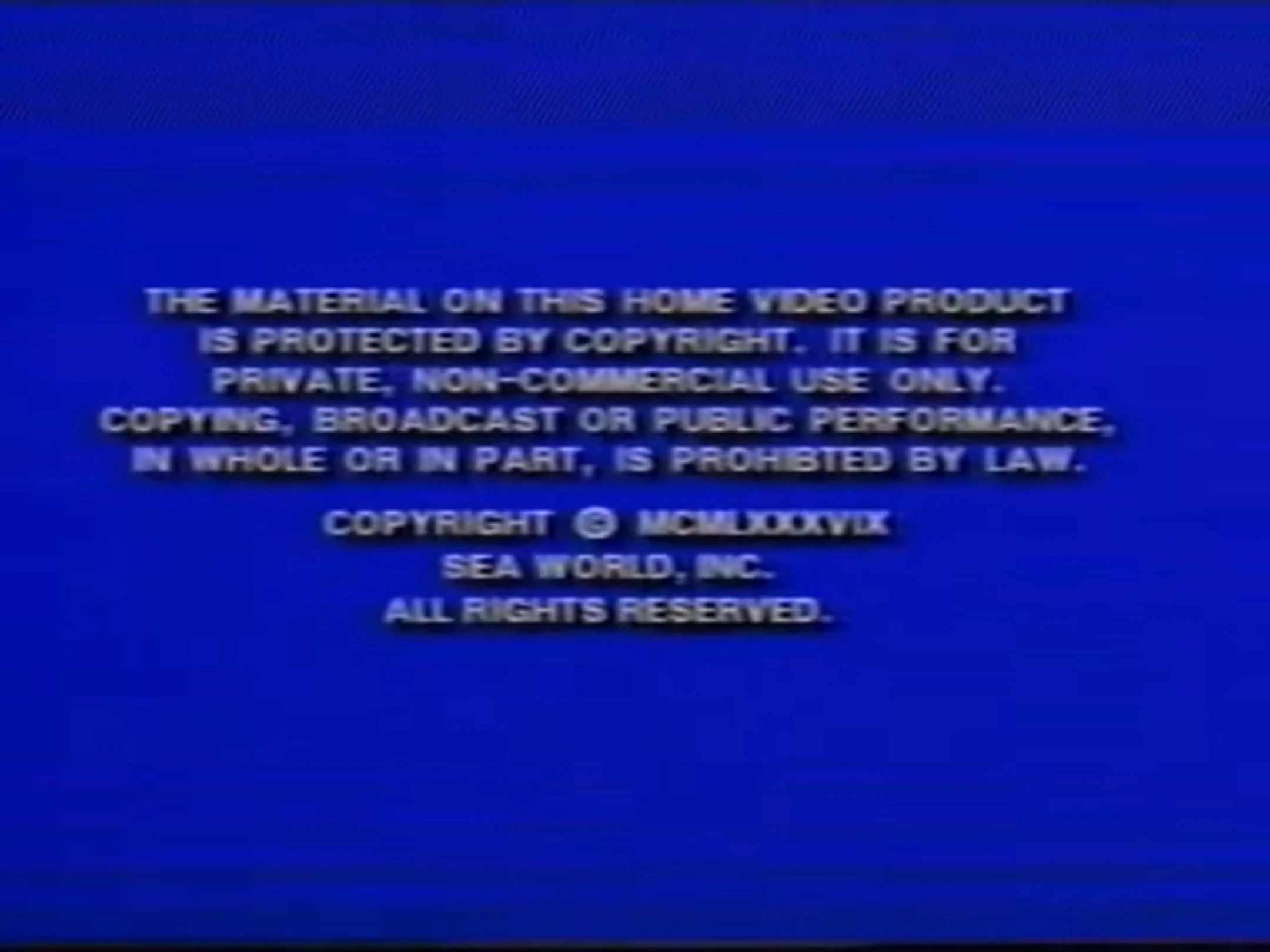 Sea World Warning Screen | Company Bumpers Wiki | Fandom