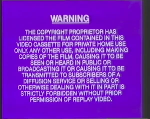Replay Video (UK) Warning Screen | Company Bumpers Wiki | Fandom