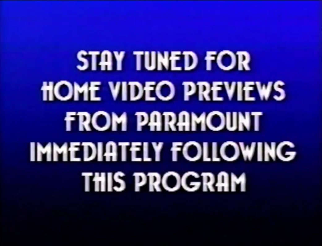 Paramount Home Entertainment Stay Tuned Bumpers | Company Bumpers Wiki ...
