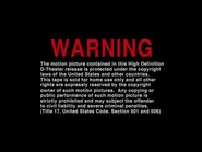 Universal Pictures Home Entertainment Warning Screens/United States of ...