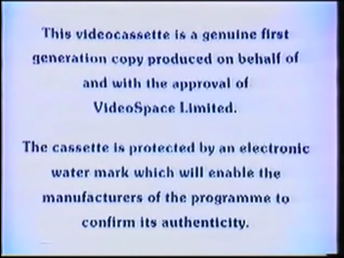 VideoSpace Warning Screens | Company Bumpers Wiki | Fandom