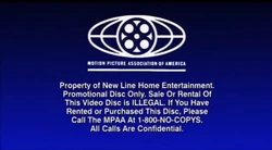 New Line Home Entertainment Screener Tape Warning Screens | Company ...