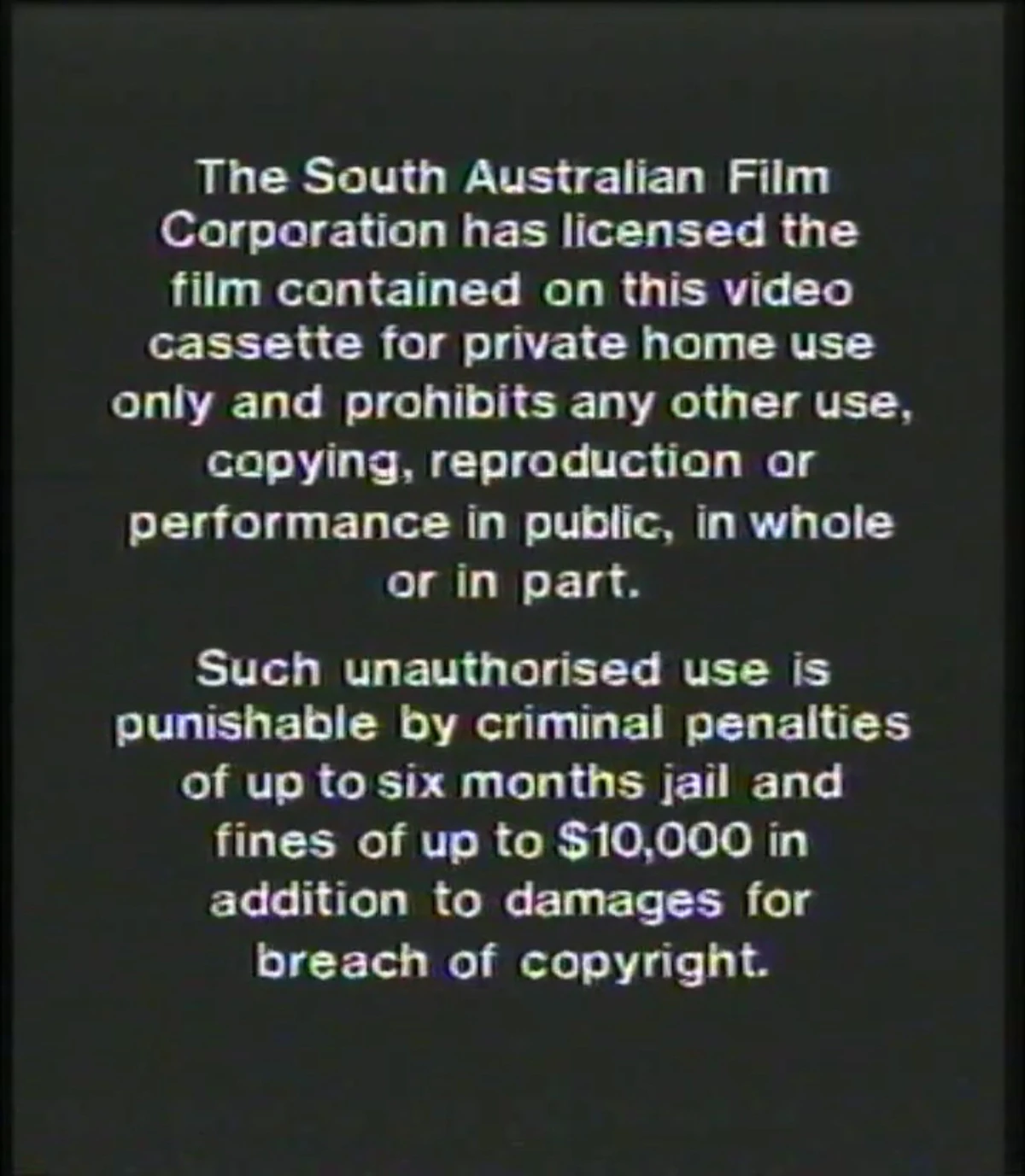 Australian Video (Australia) Warning Screen | Company Bumpers Wiki | Fandom