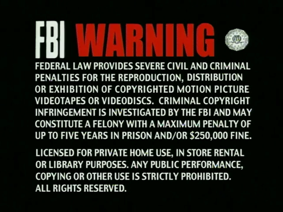 Fbi Warning Screen 20th Century Fox