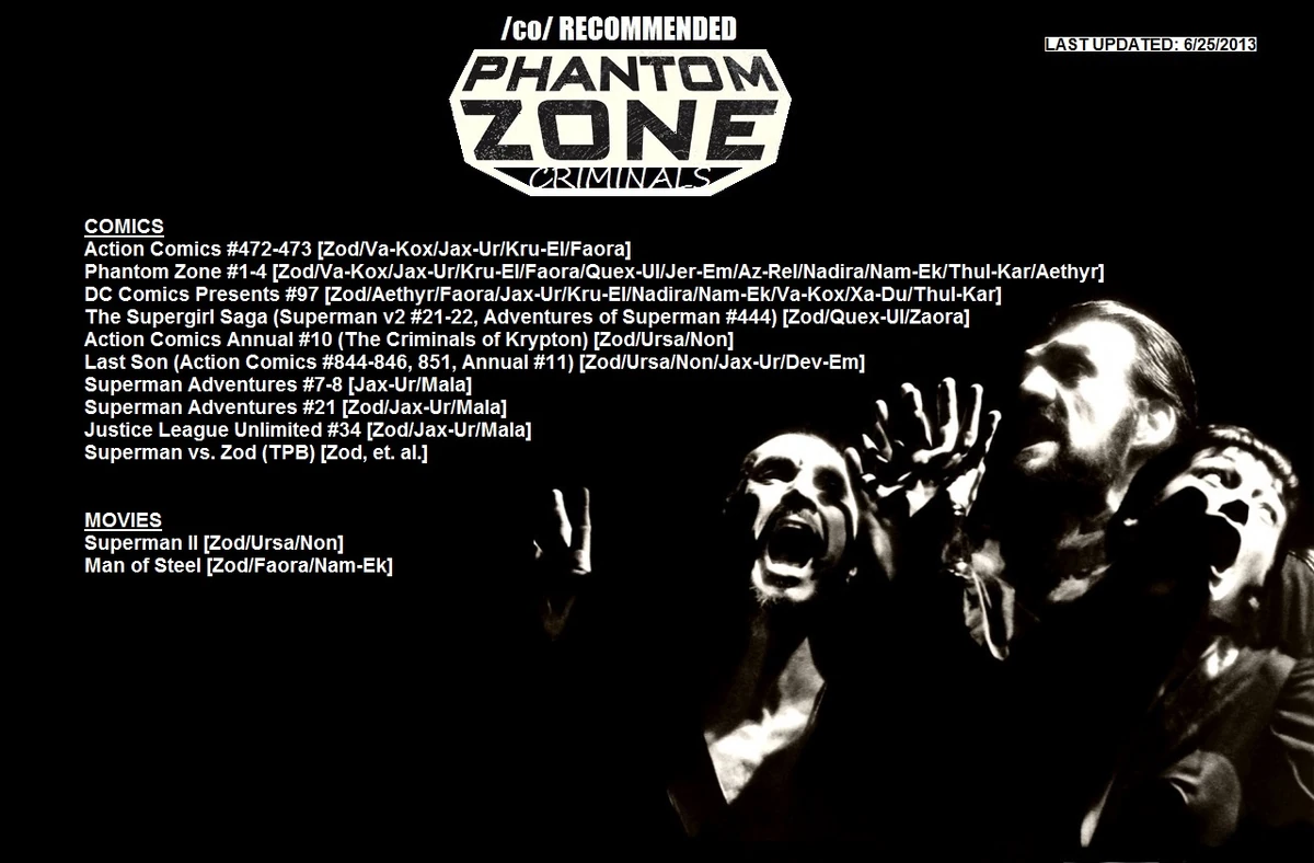 Phantom Zone Prisoners | Comraderecs Wikia | Fandom