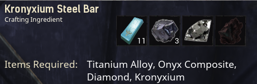 Kronyxium Steel Bar | Conan Exiles Age of Calamitous Wiki | Fandom Kronyxium Steel Bar | Conan Exiles Age of Calamitous Wiki | Fandom