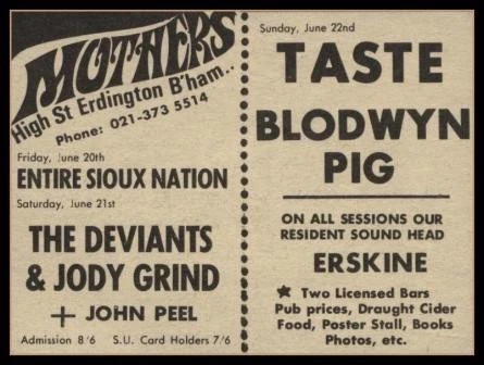 June 22, 1969 Mothers, Birmingham, ENG | Concerts Wiki | Fandom