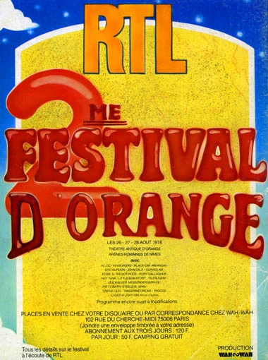 Orange Festival 1976 | Concerts Wiki | Fandom