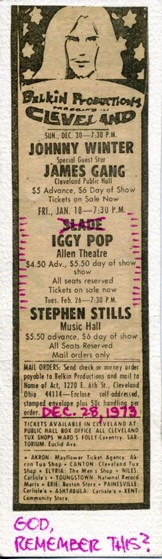 January 18, 1974 Allen Theater, Cleveland, OH | Concerts Wiki | Fandom
