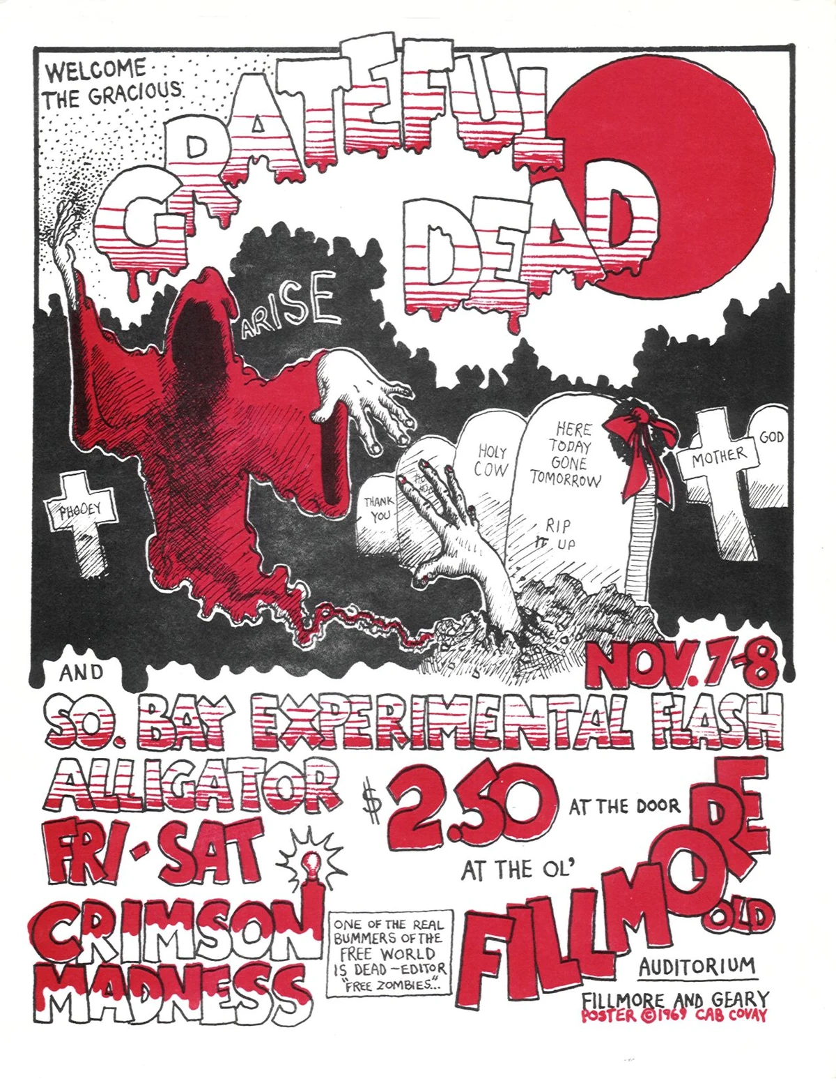 November 7-8, 1969 Fillmore Auditorium, San Francisco, CA | Concerts ...