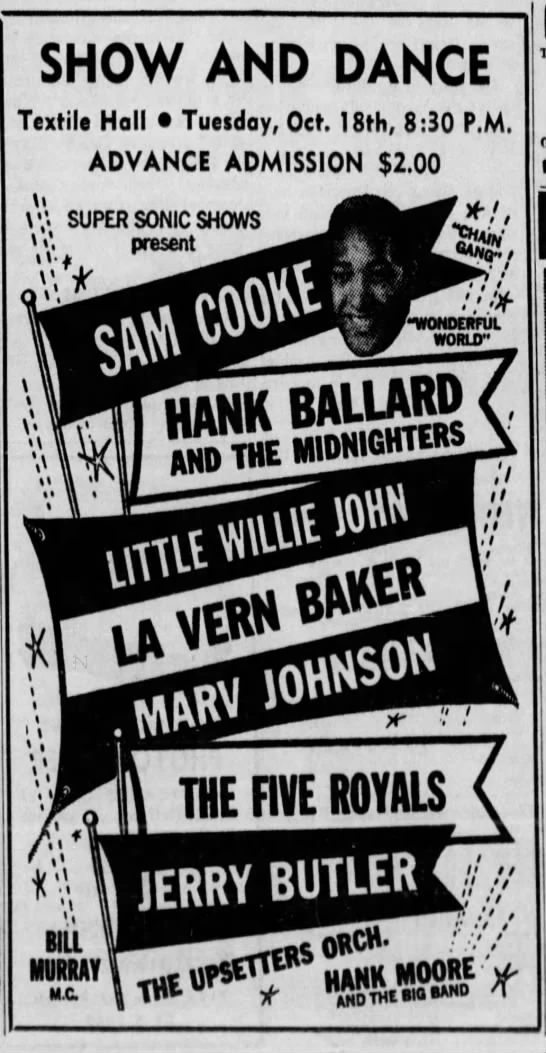 October 18, 1960 Textile Hall, Greenville, SC | Concerts Wiki | Fandom