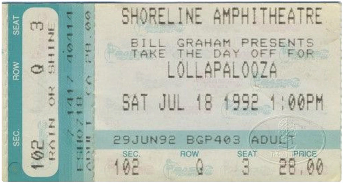 July 18-19, 1992 Shoreline Amphitheatre, Mountain View, CA | Concerts ...